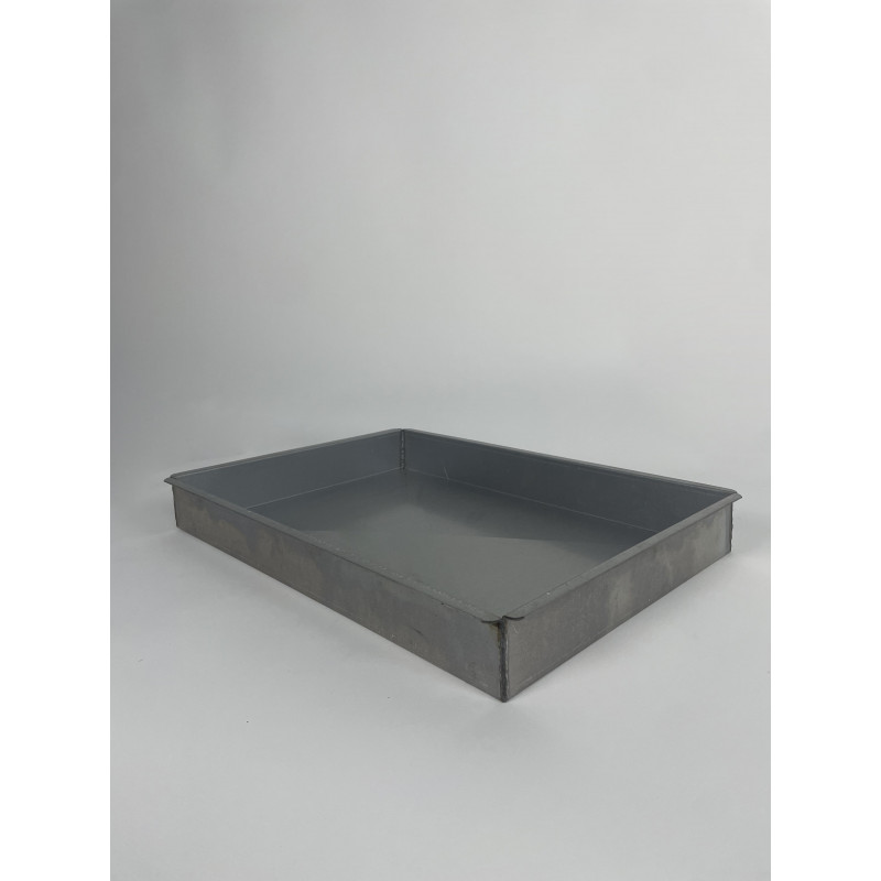 Aluminised Sheet Metal Oven Tray 50x35x6 cm with Flap