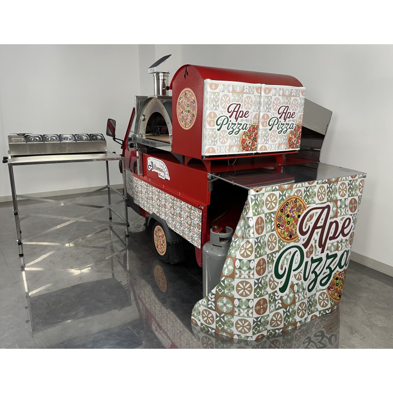 Kit Ape Pizza Street Food | Forno Mobile Professionale | Alfonso Forni