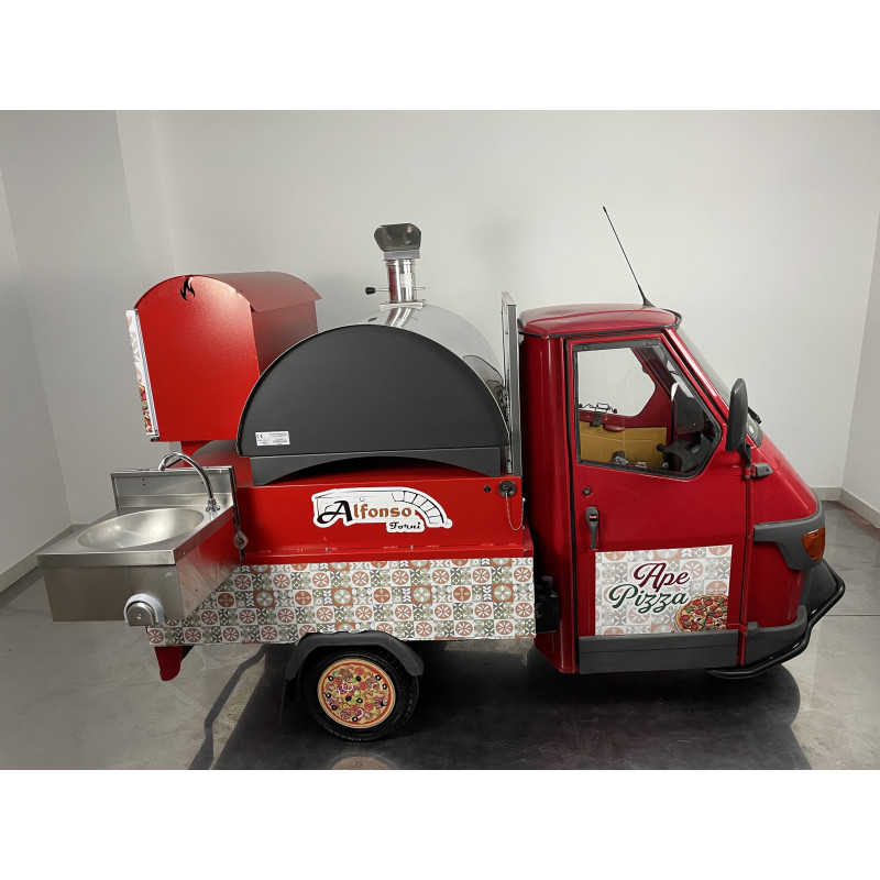 Kit Ape Pizza Street Food | Forno Mobile Professionale | Alfonso Forni