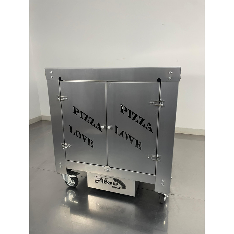 Stainless Steel Trolley Mod. Alfonso 4 Pizzas
