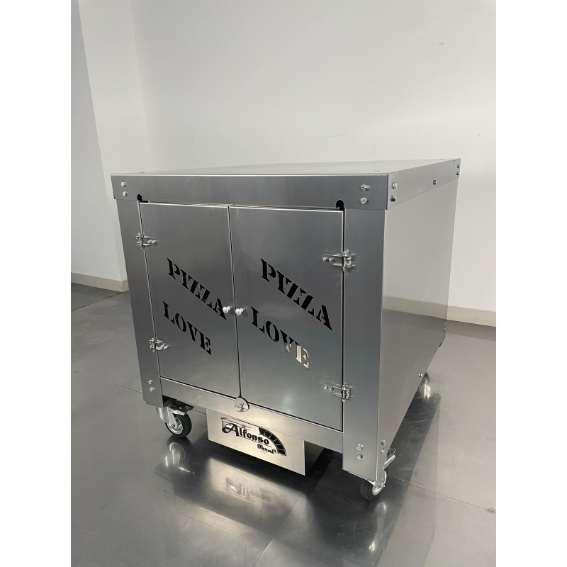 Stainless Steel Trolley Mod. Alfonso 4 Pizzas