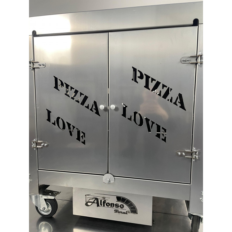 Stainless Steel Trolley Mod. Alfonso 4 Pizzas