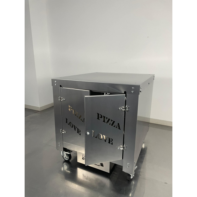 Stainless Steel Trolley Mod. Alfonso 4 Pizzas