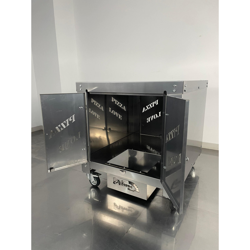 Stainless Steel Trolley Mod. Alfonso 4 Pizzas