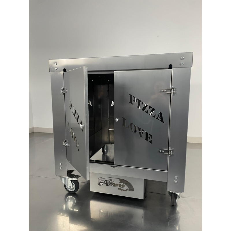 Stainless Steel Trolley Mod. Alfonso 4 Pizzas