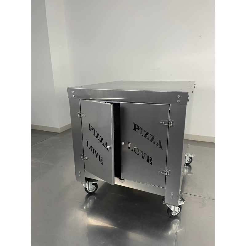Stainless Steel Trolley Mod. Alfonso 4 Pizzas