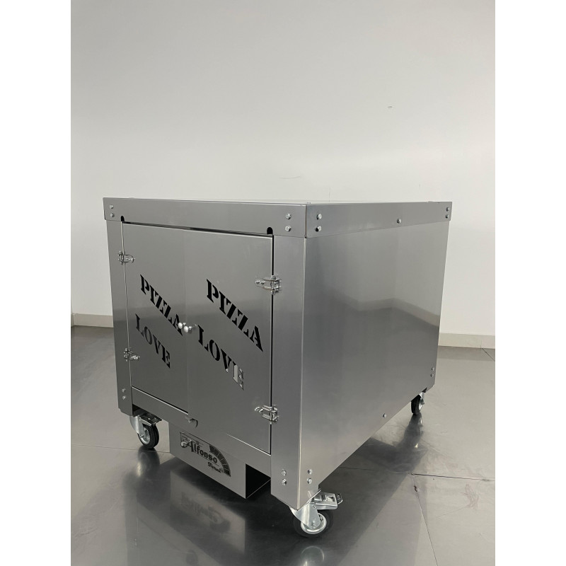 Stainless Steel Trolley Mod. Alfonso 4 Pizzas
