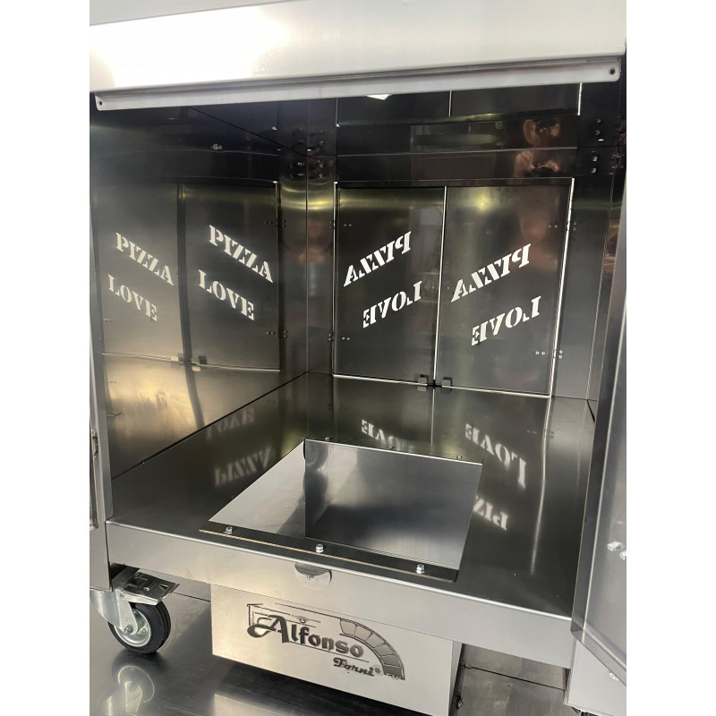 Stainless Steel Trolley Mod. Alfonso 4 Pizzas