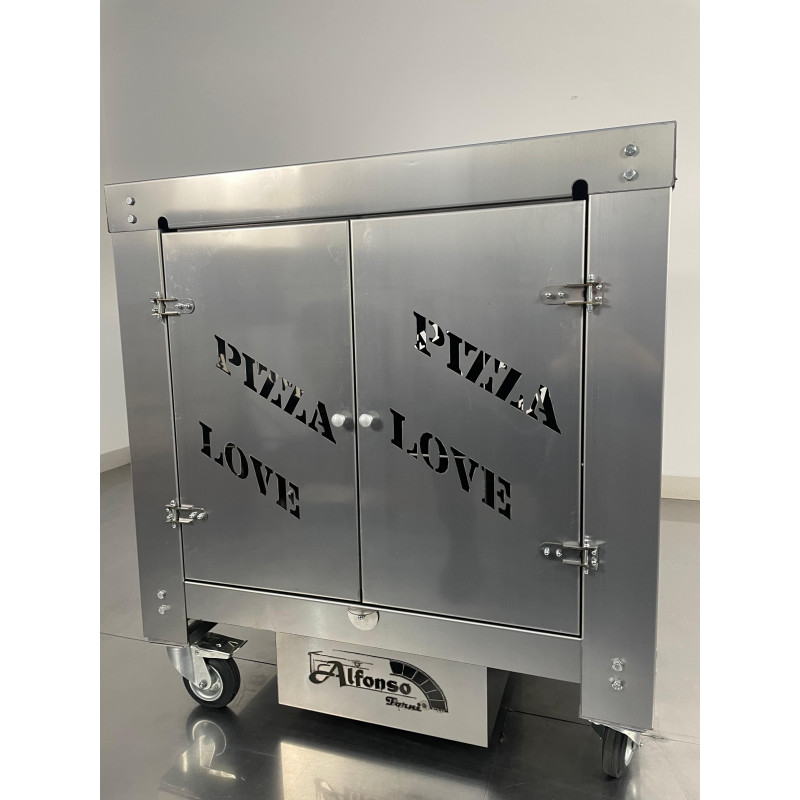 Stainless Steel Trolley Mod. Alfonso 6 Pizzas