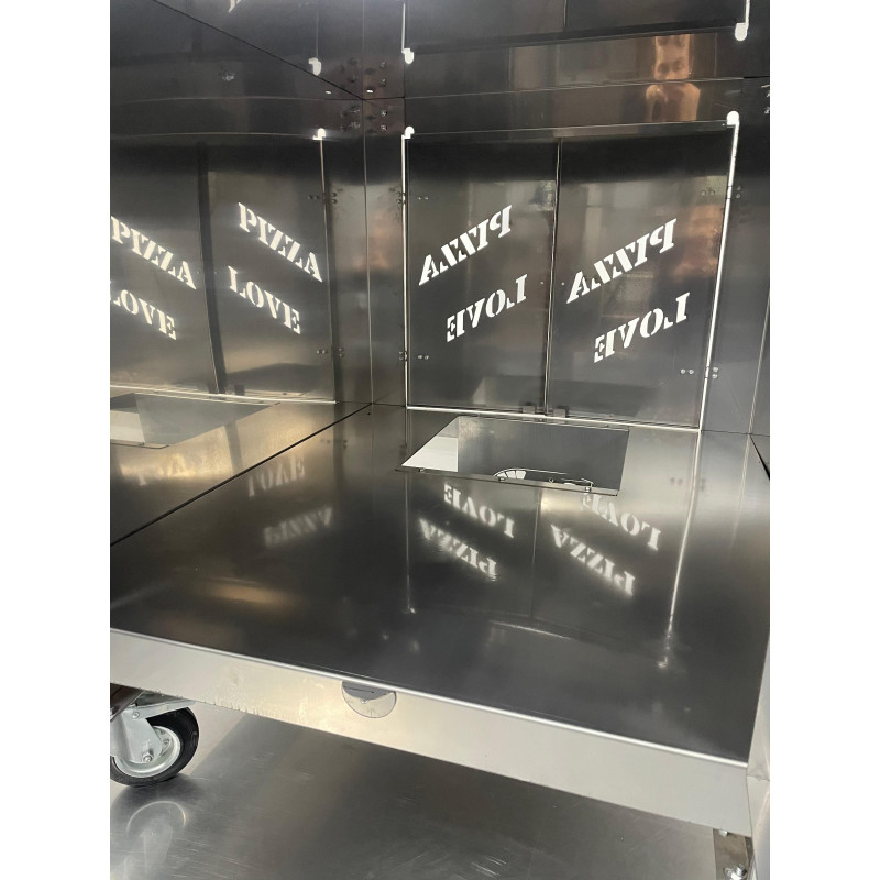 Stainless Steel Trolley Mod. Alfonso 6 Pizzas