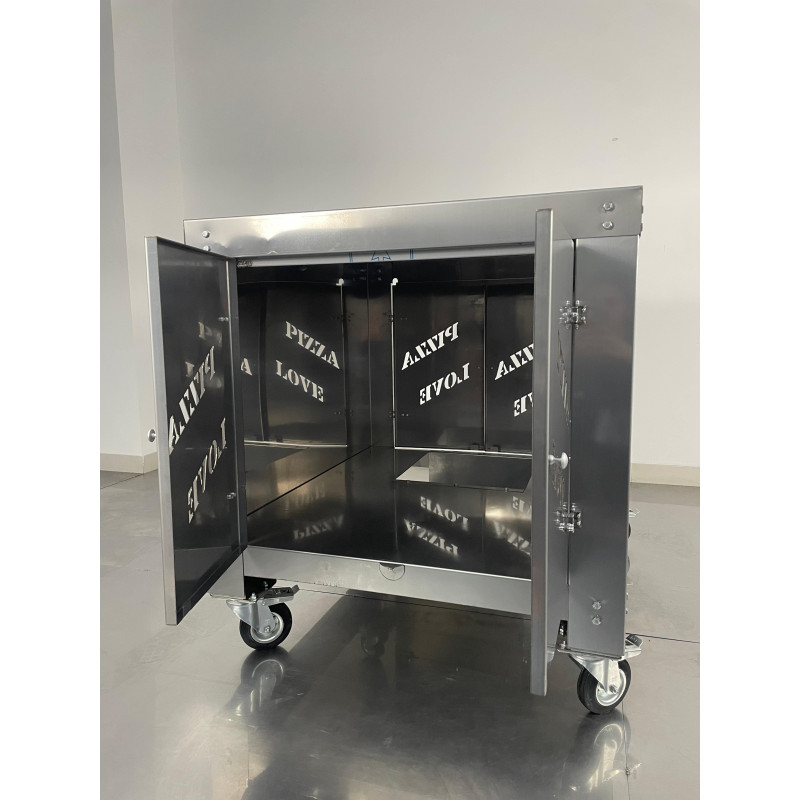 Stainless Steel Trolley Mod. Alfonso 6 Pizzas