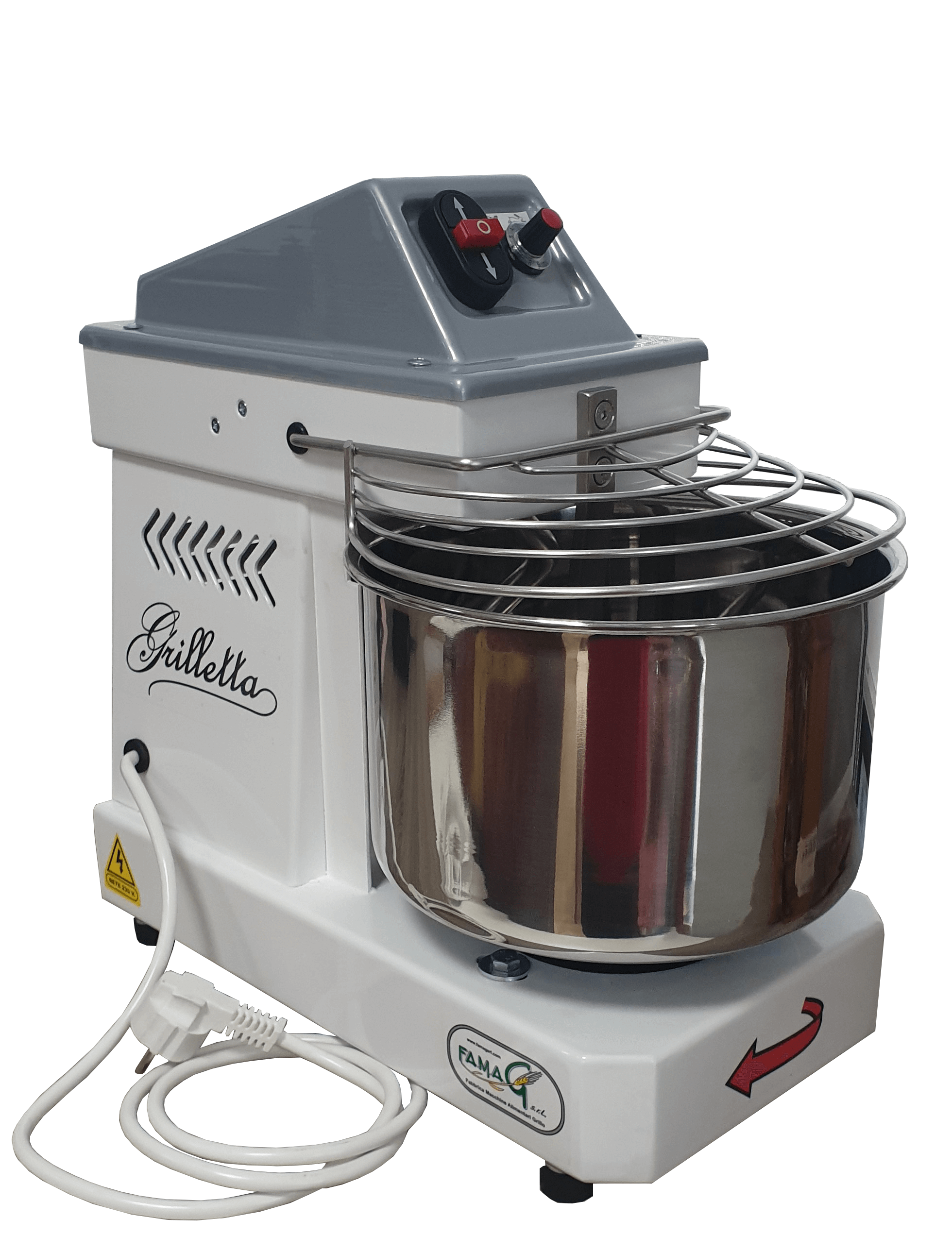 Impastatrice a Spirale 5 Kg A 10 Velocità con Inversione di Rotazione ...